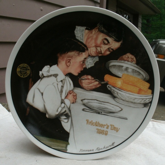 Knowles China Co. | Accents | Norman Rockwell Mothers Day 989 Plate ...